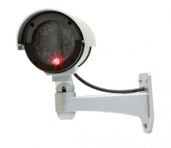 Lazna kamera srebrna HSK110 Outdoor dummy security camera IMITACIJA KAMERE