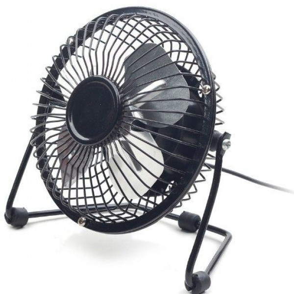 Gembird NF-03 USB 10cm desktop fan, black, METALNI VENTILATOR