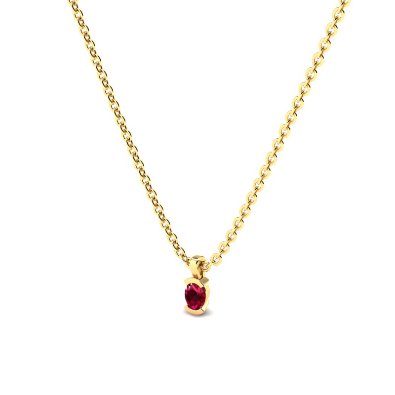 Zlatna ogrlica sa rubinom Pava2