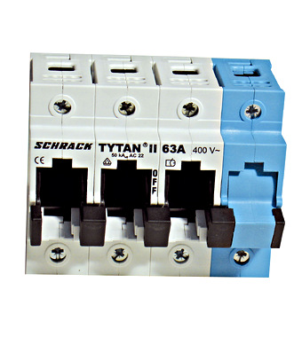 Prekidač-rastavljač-osigurač, D0II,3-p+N,63A, prek.moći 50kA
without fuse plugs, without fuses