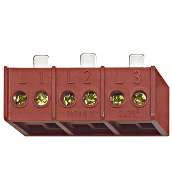 Dvostruka stezaljka 3x2x35mm za TYTAN II
Connection of copper conductors, minimum 1.5mm² (fine-stranded with ferrule)