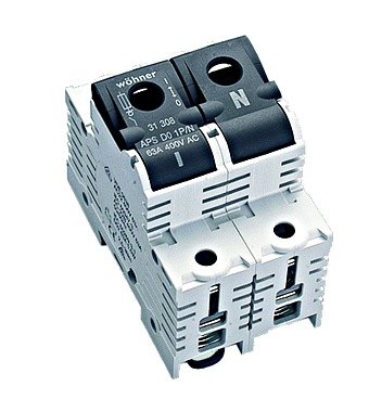 Rastavna sklopka 1P+N sa D02 osiguračima, 63A na DIN nosač
nazivna struja: 63A, box stezaljke: 1.5 - 35mm², N s desne strane, 54x90x70mm (ŠxVxD)