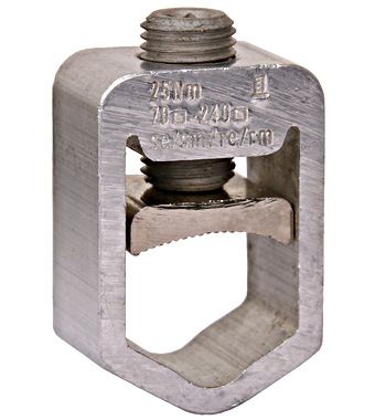 Priključna stezaljka VK35-240
VK35-240SM, V-Klemme mit NIROSTA-Druckstück und Stahl Gewindestift vz, Cu/Al, EVN 31908795