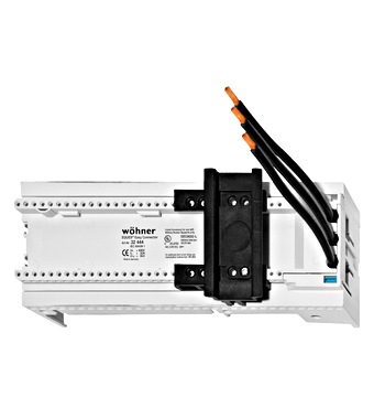 Adapter za sistem 60mm 32A, 1 nosač
za ugradnju rednih uređaja na sabirnički sustav 60mm, montaža na sabirnice: 12,15,20,25,30mm x 5,10mm i profilne sabirnice, s priključnim vodičima AWG 10 (6mm²...