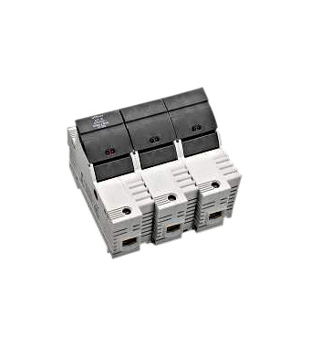 Nosač cilindričnog osigurača (+LED) 3P box stezaljke 50mm
montaža na DIN nosač, s LED indikacijom, box stezaljke: 50mm², 120x118x82mm (ŠxVxD)