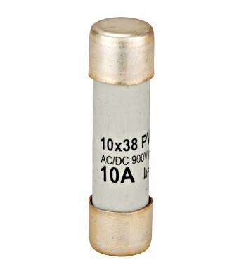 Cilindrični osigurač za fotonapon, 10x38, 10A, gR, 900V