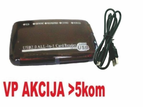 FD2-ALLIN1-BLK ** Gembird USB2.0 citac svih tipova memorijskih kartica(319)