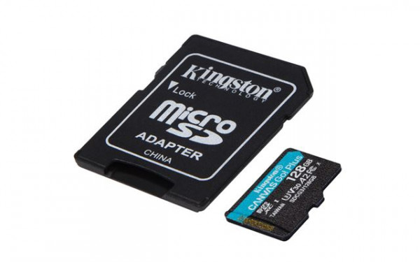 MICRO SD.128GB KINGSTON + SD adapter SDCG3/128GB