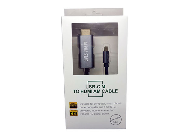 USB kabl TIP-C (muški) na HDMI 4K (muški)/dužina 1,2m/blister