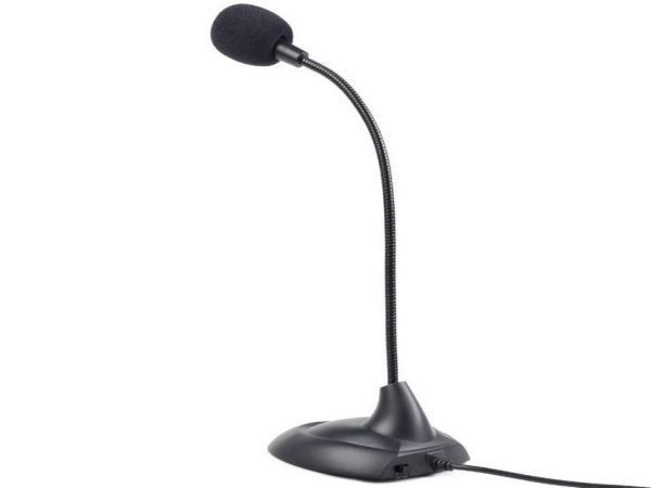 Gembird MIC-205 Desktop mikrofon, savitljivo telo, black, 3.5mm