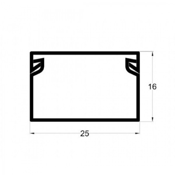 Kanalica ME-25x16mm 2m samolepljiv kablovski kanal PVC