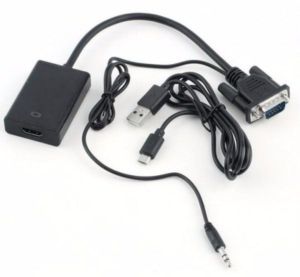 Konvertor VGA na HDMI + audio V2H