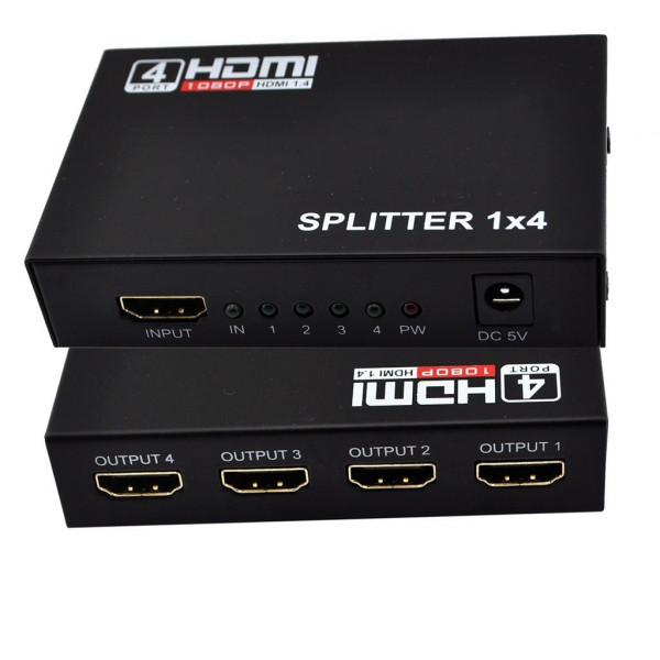 HDMI spliter 1/4 1080P 3D V1.4 aktivni