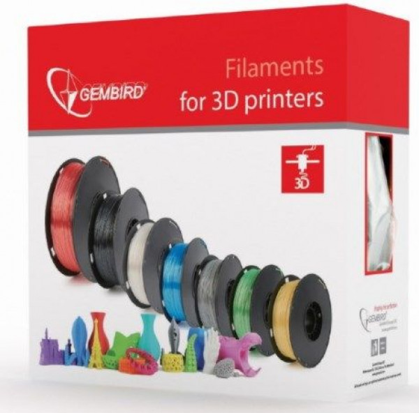 Gembird 3DP-PLA1.75-01-W PLA Filament za 3D stampac 1.75mm, kotur 1KG WHITE