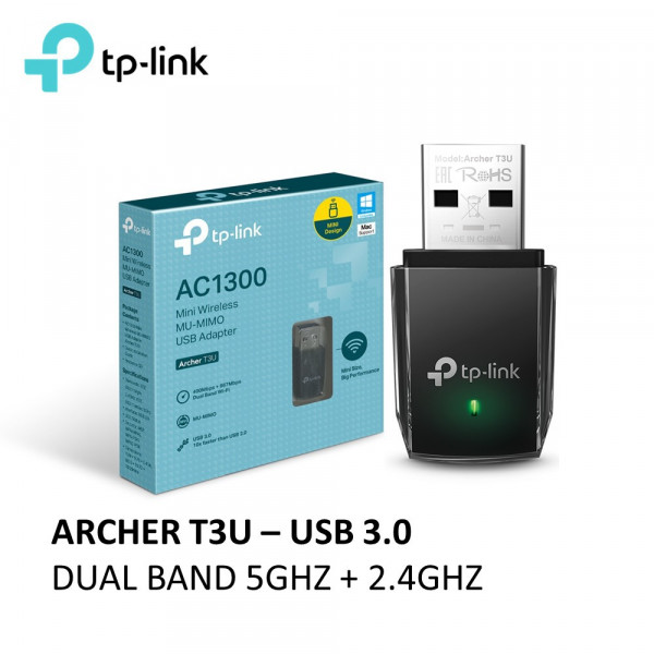 TP LINK AC1300 Mini Wireless MU-MIMO USB Adapter ARCHER T3U