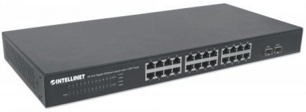 Intellinet 24-Port Gigabit Ethernet Switch, 2xSFP Ports