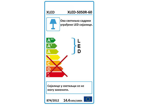 Led Traka,crvena,60 Led/m,IP20,bez zastite,14.4W/m,5m kotur