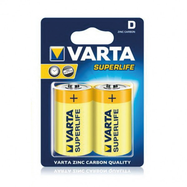 Varta cink-karbon baterije D VAR-R20/BP2