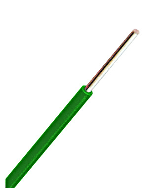 Jednožični PVC izolovan provodnik H05V-U (P) 1mm², zeleni
.