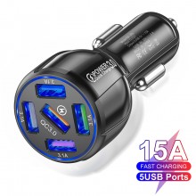 Punjač usb za kola 15a sa 5 usb ulaza