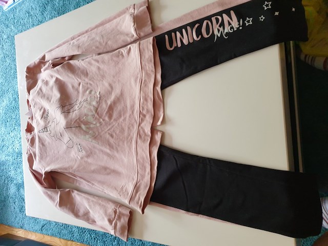 Unicorn komplet helanke i majica vel 10