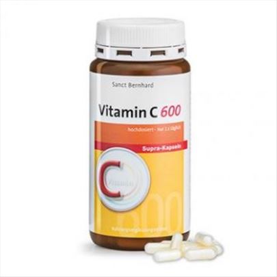 Vitamin C 600 SUPRA, 600mg 180 kaps./6mes. Nemačka