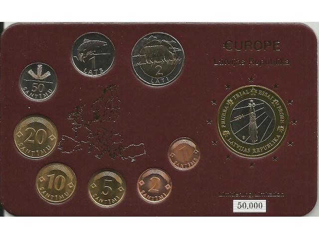 Letonija Latvija 1992/2003. Set kovanica UNC