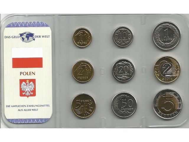 Poljska 1995/08. Kompletan set kovanica UNC