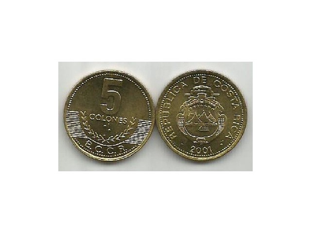 Costa Rica 5 colones 2001.