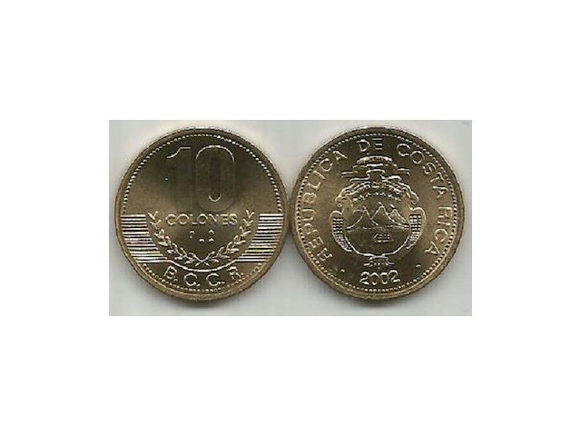 Costa Rica 10 colones 2002. UNC