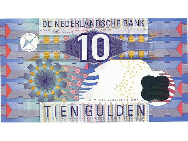 Holandija 10 gulden 1997. UNC