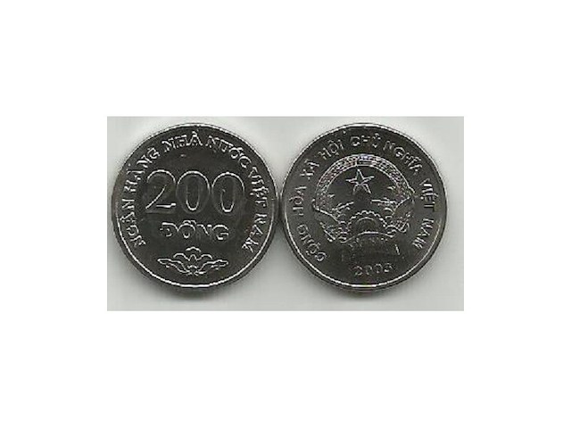 Vietnam 200 dong 2003. UNC