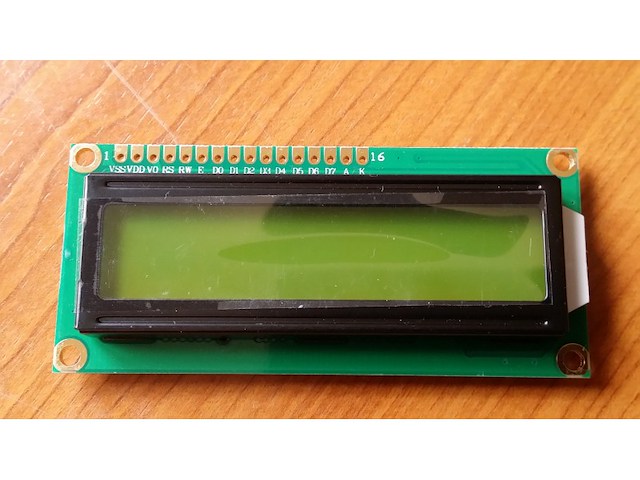 1602 16x2  LCD displej žuto-zeleni