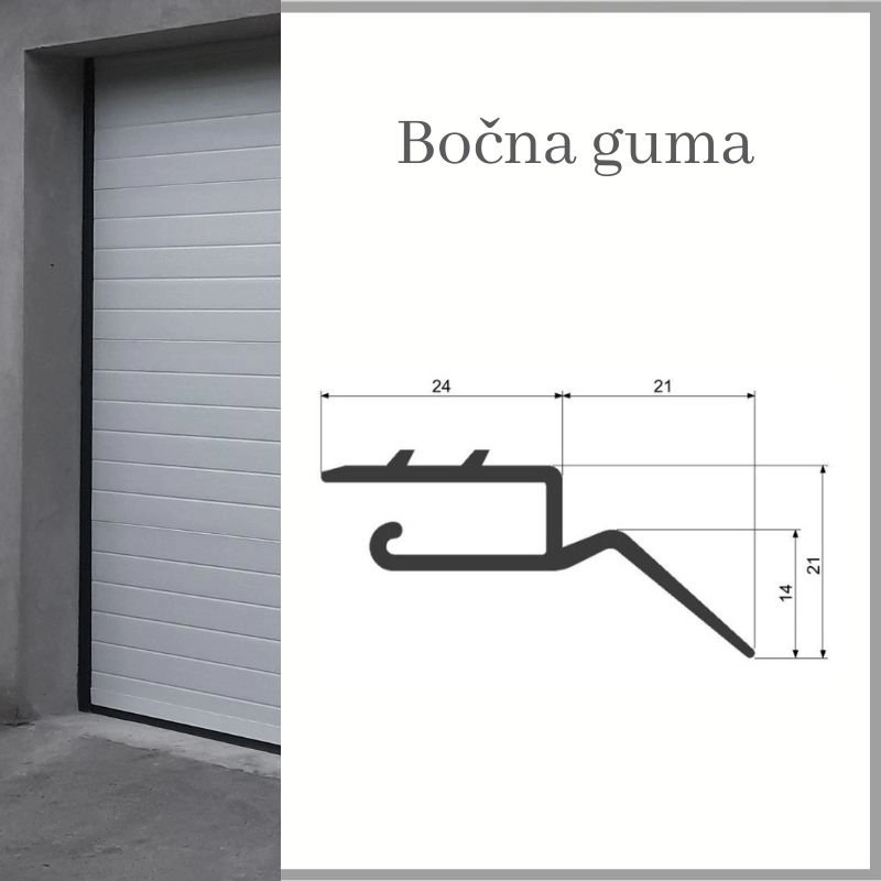 Bočna/gornja guma za garažna vrata