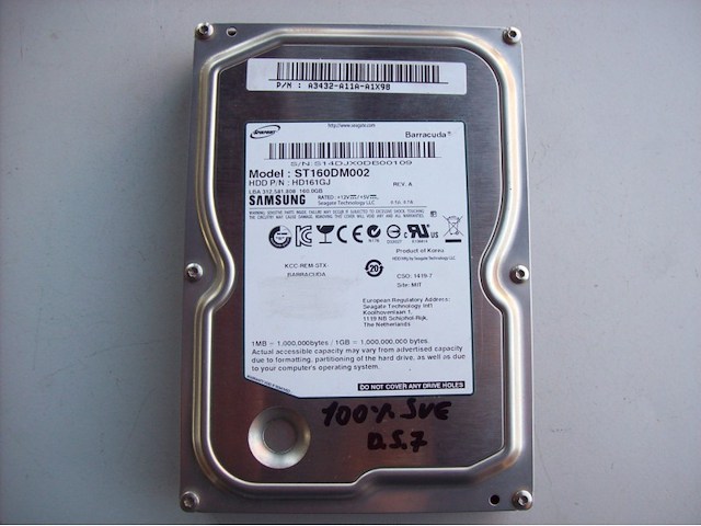 160 Gb Samsung sata II -3.5 inca ST160DM002-100%