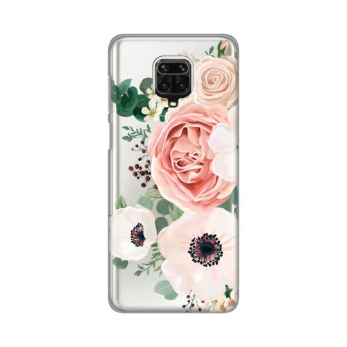 Silikonska futrola - maska print Skin za Xiaomi Redmi Note 9 Pro/Note 9 Pro Max/Note 9S Luxury Pink Flowers