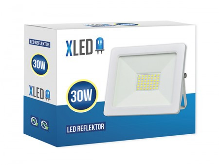 XLed led reflektor 30W, 6500K, 2400Lm , IP65, AC220-240V, beli ( Xled 30w white )