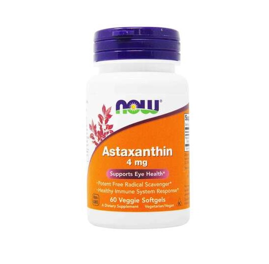 Now Foods astaxanthin, 4mg (60 gel kapsula)