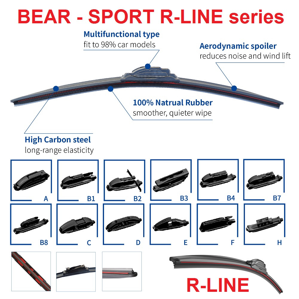 14inch/350mm AUTO BRISAČ BEAR SPORT R-LINE