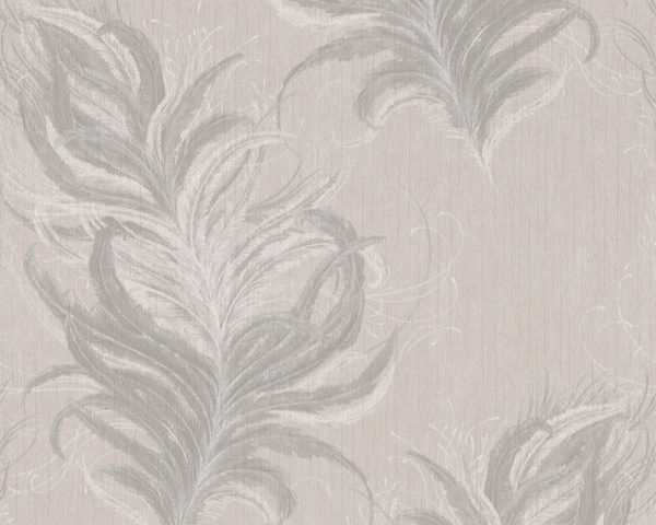 Livingwalls Wallpaper «Baroque, Cream, Grey» 380092