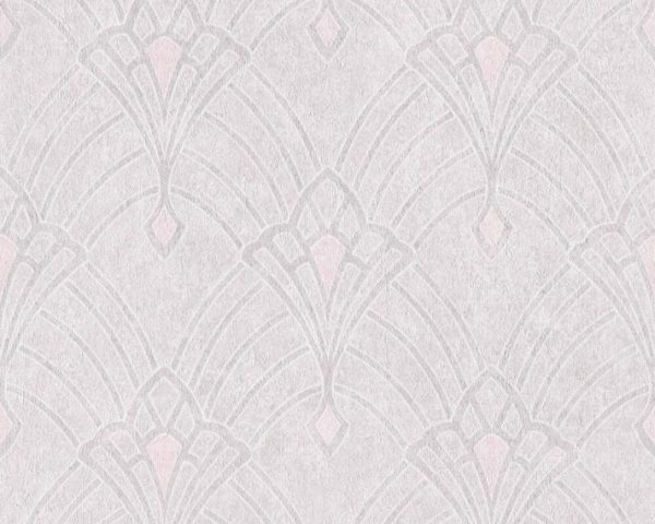 Livingwalls Wallpaper «Baroque, Cream, Pink» 380941