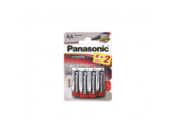 PANASONIC baterije LR6EPS/6BP -AA 6kom alkaline Everyday power