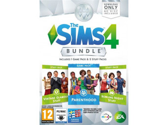 PC The Sims 4 Bundle Pack 9 Vintage Glamour Stuff + Parenthood + Bowling Night Stuff (Code in a box)