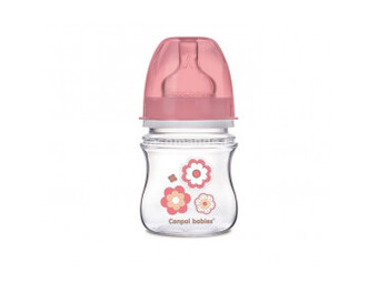 CANPOL BABIES flašica široki vrat, antikolik easy start, newborn baby, pink120ML - 35/216PINK