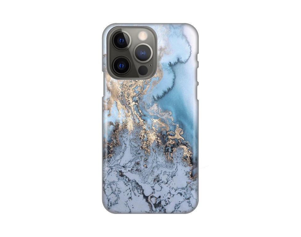 Silikonska futrola PRINT - iPhone 13 Pro Blue Gold Marble