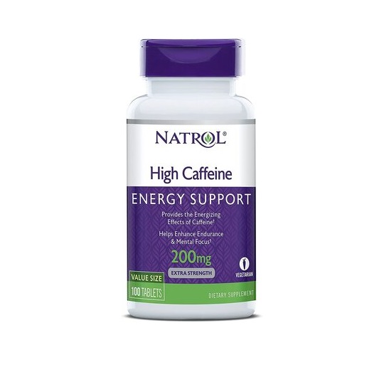 Natrol INC high caffeine, 200mg (100 tableta)