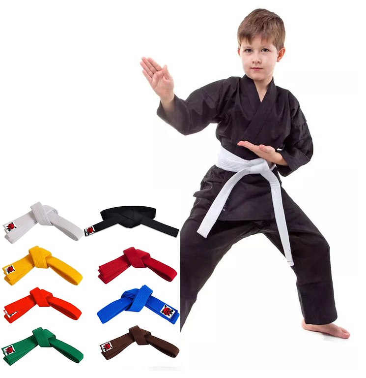 5 Dečiji CRNI karate aikido nindjucu kimono za SA pojasom