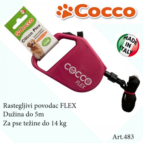 Rastegljivi povodac FLEX COCCO