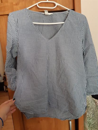 H&M ženska bluza na štrafte sa 3/4 rukavima