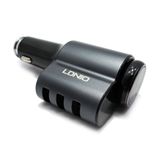 LDNIO Car Charger with Socket Adapter and 3xUSB 5.1A Type C Cable